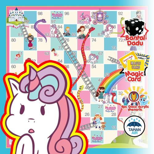 Jual ULAR TANGGA JUMBO 2 x 2 METER - PRINCESS | GIANT SNAKE & LADDER ...