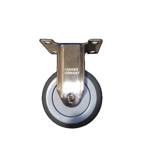 Jual Roda Troli Troly Stainless Steel Karet TPR 4 Inch Mati 1 Arah ...
