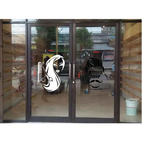 Jual stiker BARBER SHOP ukuran 40cm x 50cm bisa di dinding maupun kaca ...