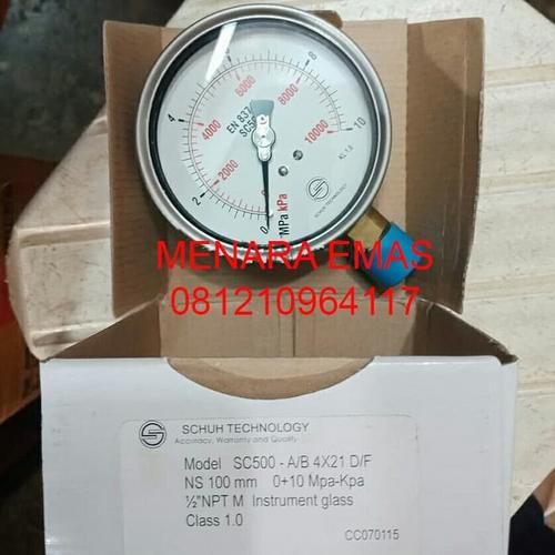 Jual Pressure Gauge SC500 Raket SS Brass 4" x 10 Mpa (Kpa) Schuh Technology - Jakarta Barat ...