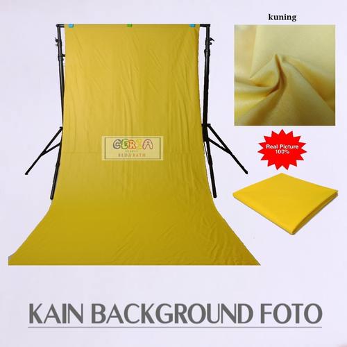 Jual Kain Studio Background Foto Meteran Polos 100x240 cm Kuning ...