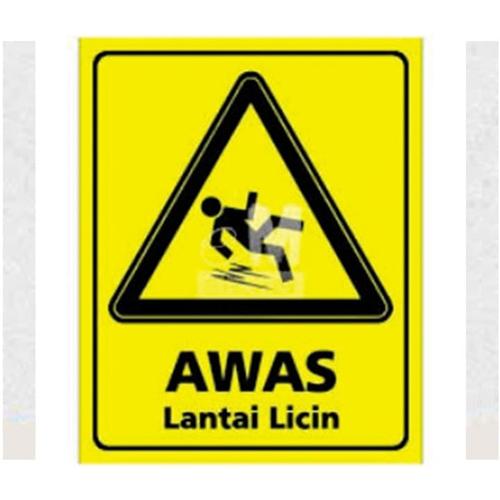 Jual sign sticker tanda gambar awas hati hati peringatan lantai licin ...
