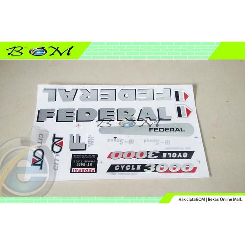 Jual striping sticker stiker decal transparan sepeda federal fullset ...