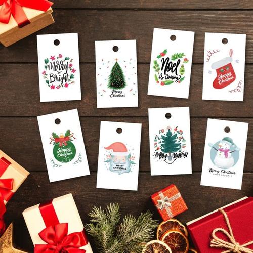 Jual Hang Tag Label Kartu Mini Ucapan Natal Merry Christmas Santa Claus ...