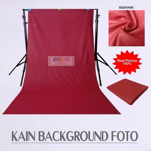 Jual Kain Background Foto Produk Polos Meteran Lebar 240cm - Maroon ...