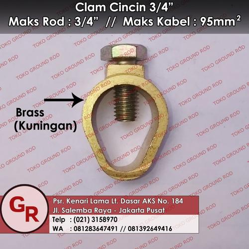 Jual Klem Cincin Rod / Grounding Ring Clamp 19 mm (3/4 inch) Import ...