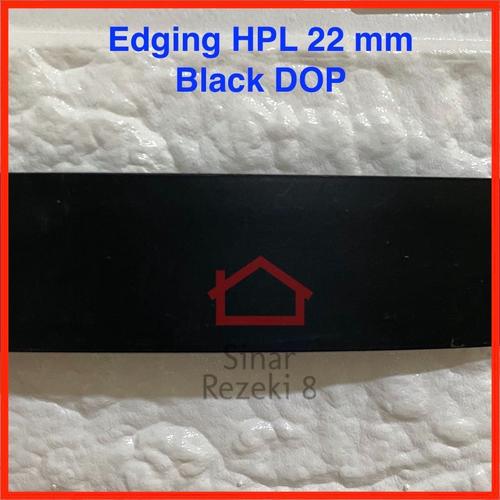 Jual Edging HPL 22 mm BLACK DOP / HItam Solid Pinggir Meja Solid taco ...