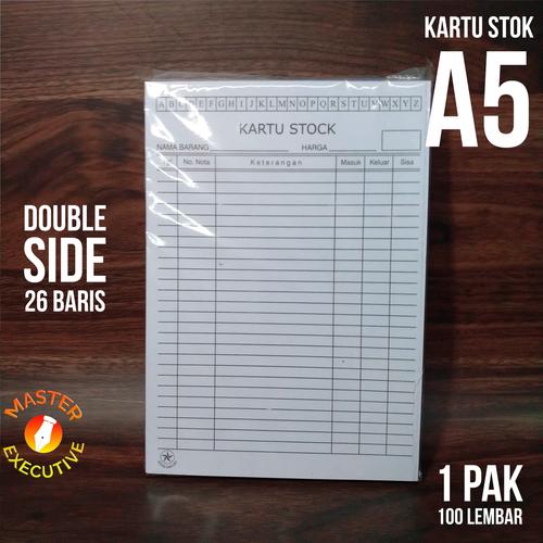 Jual [Pak - 100 Lembar] Kartu Stok A5 - Catatan Stock Gudang Putih ...