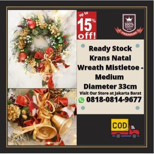 Jual Krans Natal Dekorasi Natal / Krans Bunga Hiasan Natal Mistletoe ...