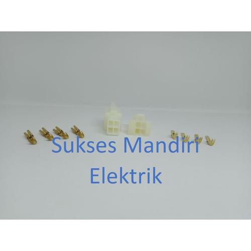 Jual Socket 4 Pin Kecil+Skun / Soket Motor / Konektor Motor/Connector ...