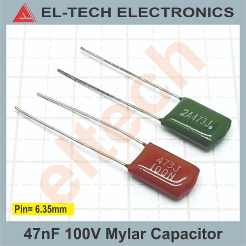 Jual 47nF 47 nF KpF Nano Farad Mylar Milar Capacitor Kapasitor - Kota ...