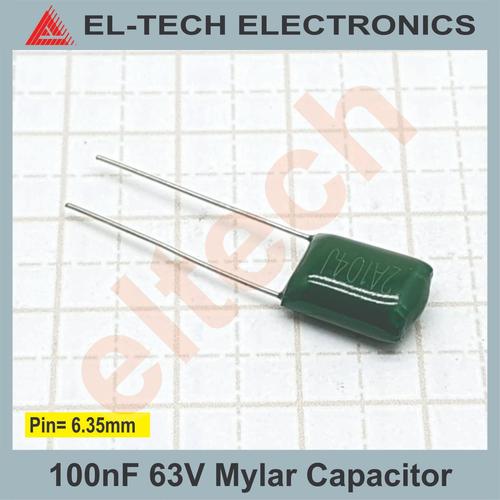 Jual 100nF 100 nF KpF Nano Farad Mylar Milar Capacitor Kapasitor - Kota ...