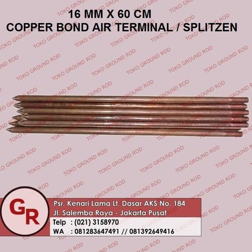 Jual 16 mm x 60 cm - Copper Bond Air Terminal / SPLITZEN BESI LAPIS ...