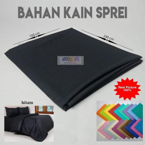 Jual Kain Sprei Lembut Polos Meteran Lebar 240cm - Hitam - Hitam - Kota ...