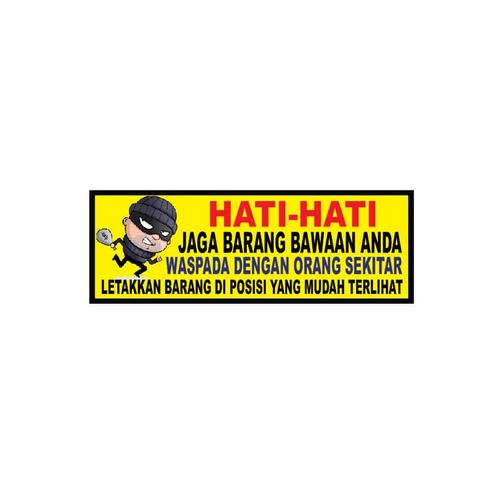 Jual STIKER HATI HATI BARANG BAWAAN - Kota Surabaya - zero sticker ...