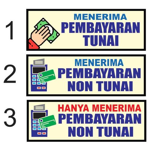 Jual stiker pembayaran tunai dan non tunai - Kota Surabaya ...