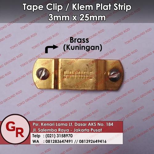 Jual 3x25 mm Copper Tape Clip / Klem Plat Strip Tembaga Grounding ...