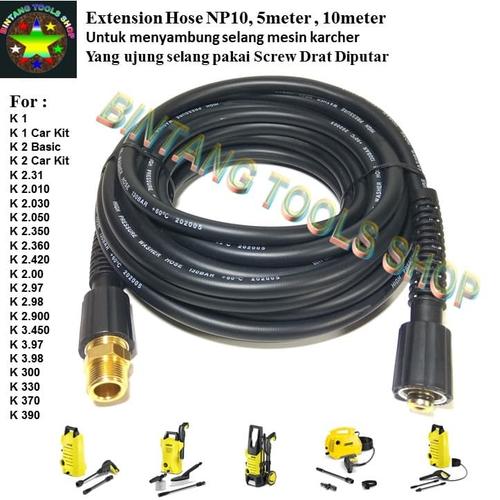 Jual Selang Extension Hose NP10 10meter WP.130-145bar for Karcher K1 K2 ...