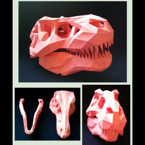 Jual Low Poly Fosil T Rex Papercraft - Kab. Bekasi - Papercraft Tiviti ...