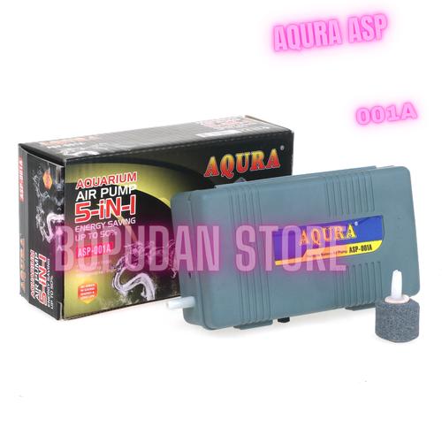 Jual Mesin Aerator Pompa Gelembung Udara Aquarium DC Baterai AQURA ASP ...