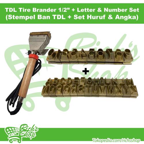 Jual Paket Stempel Ban Listrik TDL Tire Brander 1/2 Inch + Angka Huruf ...