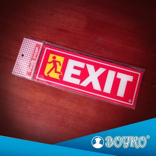Jual Acrylic Sign / Papan Tanda Akrilik "Exit" Boyko - Kota Semarang ...