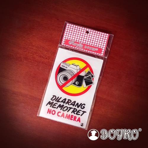 Jual Acrylic Sign / Papan Tanda "Dilarang Memotret / No Camera" - Kota ...