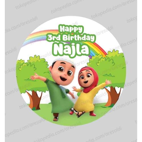 Jual label stiker NUSSA RARA Ulang Tahun Anak - sticker ULTAH bisa ...