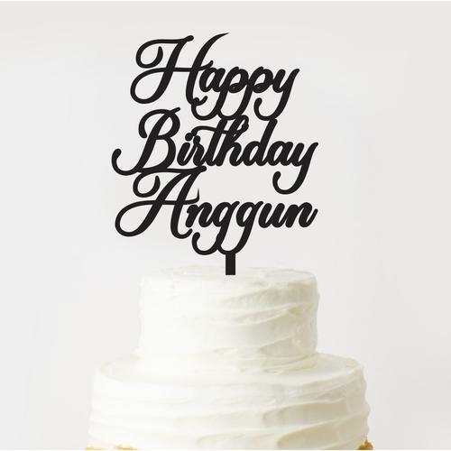 Jual Custom Topper Akrilik Birthday | Topper Bisa Custom Nama - Jakarta ...