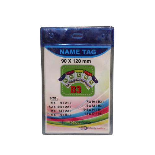 Jual Name Tag Warna B3 /card case/name tag holder/id card/mika kartu ...