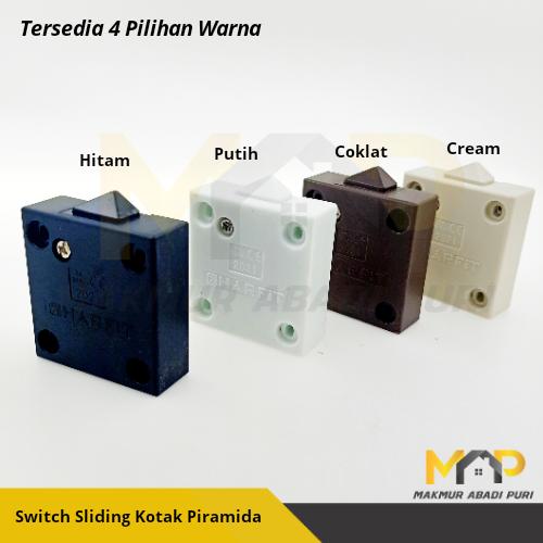 Jual Switch Sliding Kotak - Saklar Lampu Pintu Geser Harfit - Putih ...