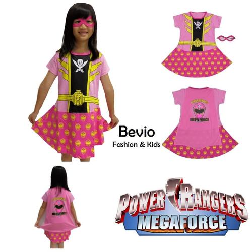 Jual Kostum Anak Cewek Karakter Superhero Power Rangers Pink Dress Baju ...