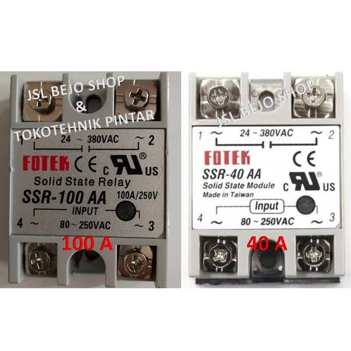 Jual SOLID STATE RELAY SSR-40AA & SSR 100 AA 80-250V AC TO 90-380V AC - SSR 100A - Kab. Bekasi ...