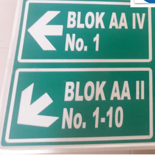 Jual sign tanda arah panah rumah blok perumahan alamat komplek jalan ...