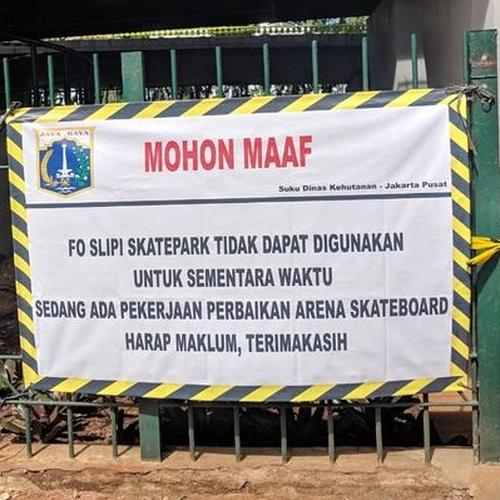 Jual spanduk banner cetak gambar poster kerja proyek pemberitahuan ...