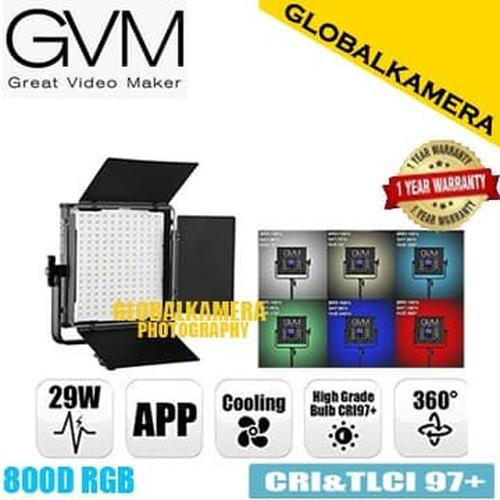 Jual GVM 800D-RGB LED Studio Video Light 3200K-5600K - CRI 97 - Jakarta ...