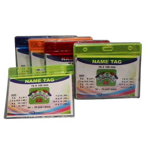 Jual Name Tag Warna A2 /card case/name tag holder/id card/mika kartu ...