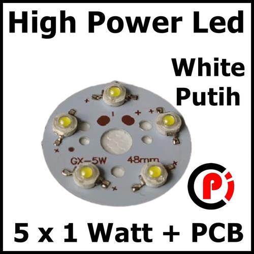 Jual High Power Led 5W Seri Putih 6500k White Solder PCB Aluminium ...