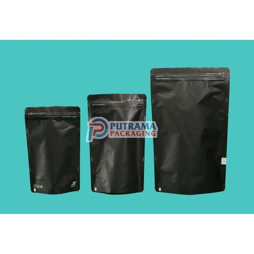 Jual Kemasan Aluminium Foil Standing Pouch Hitam 14x23 cm + Zipper ...