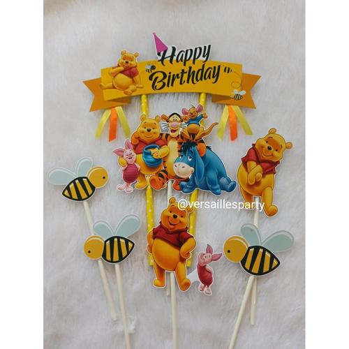 Jual Cake Topper Winnie the Pooh / Winnie the pooh and Bee /Hiasan Kue ...