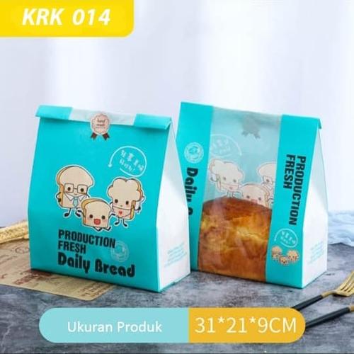 Jual Packaging Kertas Roti Tawar KRK014/ Bungkus Kemasan Kertas Roti ...