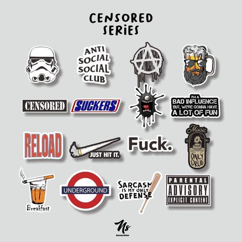 Jual STICKER AESTHETIC CASE CUSTOM CENSORED SERIES STIKER DIY LAPTOP ...