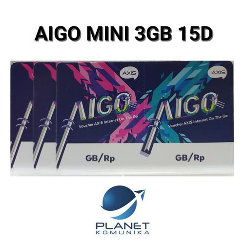 Jual VOUCHER AXIS AIGO 3GB 15 HARI - Kota Bandung - planet data | Tokopedia