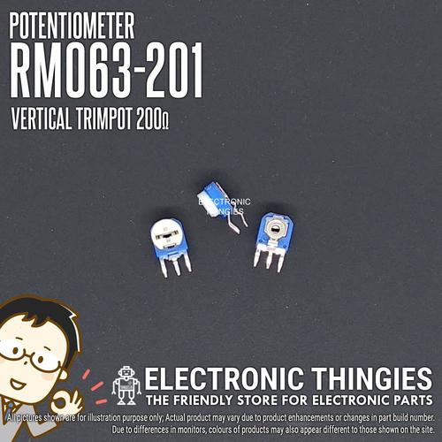 Jual RM063 201 POTENSIOMETER TRIMPOT RM-063 200 OHM POTENSIO ...