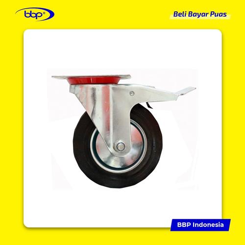Jual Roda Gerobak / Roda Karet Hitam 3" Rem - Kota Batam - BBP ...