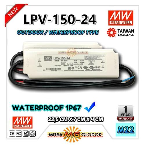 Jual POWER SUPPLY MEAN WELL LPV-150-24 - MEANWELL 150W DC 24V GARANSI ...