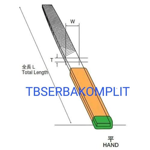 Jual Tsubosan Kikir Besi Pipih 7mm x 2.5mm HI-01002 Japan Flat Files 2 ...