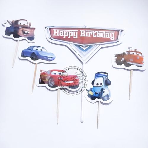 Jual Hiasan Kue Cars / Topper Cup Cake/ Topper Cake / Topper Happy ...