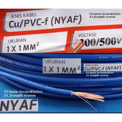Jual Biru NYAF 1 mm2 Kabel Listrik serabut 1 jalur 1mm mm 1Jalur ...