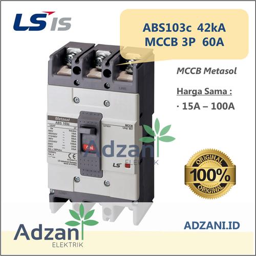 Jual MCCB 3P 60A 42kA ABS103c LS Metasol LSis - Jakarta Pusat - Adzani ...